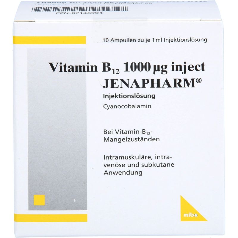 Vitamin B12 1000 µg inject JENAPHARM Injektionslösung bei Vitamin-B12 ...