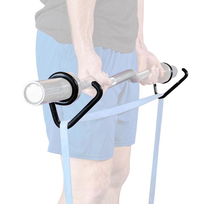 Resistance Band Collar Hooks (Pair) Use with Any 2" Olympic Bar, Add ...