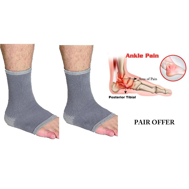 Adjustable Elastic Ankle Support Foot Sleeve - Weak Sore Ankles Pain ...