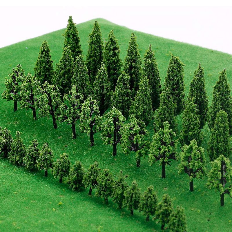 IWILCS 50 Pieces Model Trees Mixed, Model Tree Diorama Tree, Mixed ...