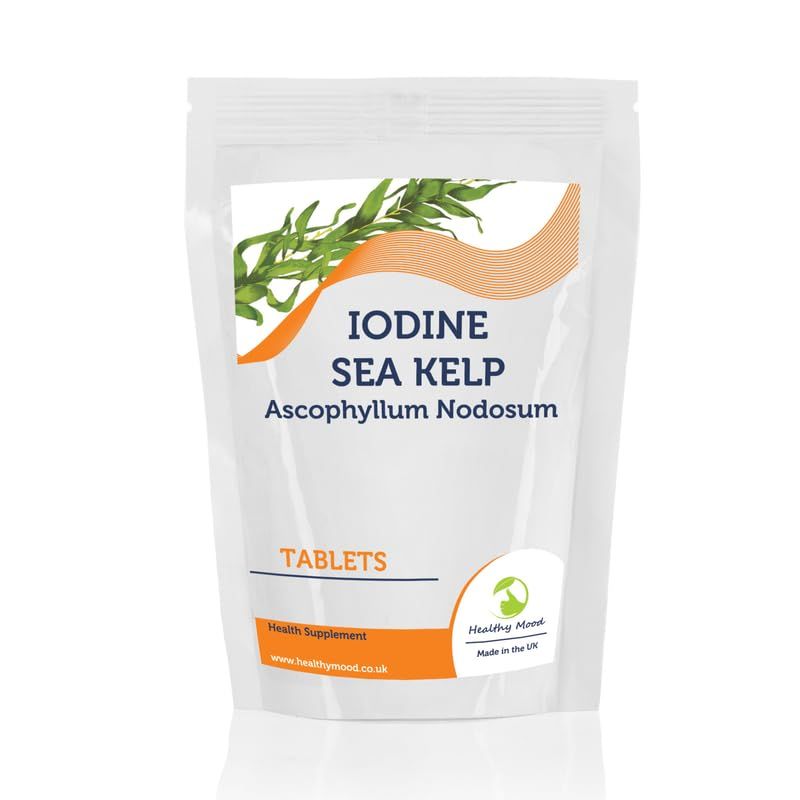 Kelp 500mg Tablets – Natural Iodine Source for Thyroid Support & Metabolism – 250 Tablets ...