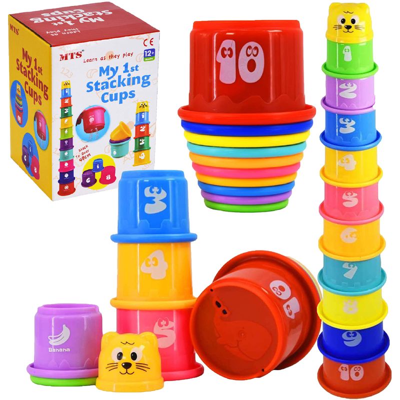 MTS Baby 11 Piece Stacking Cups Stackers Pre-school Learning Toy ...