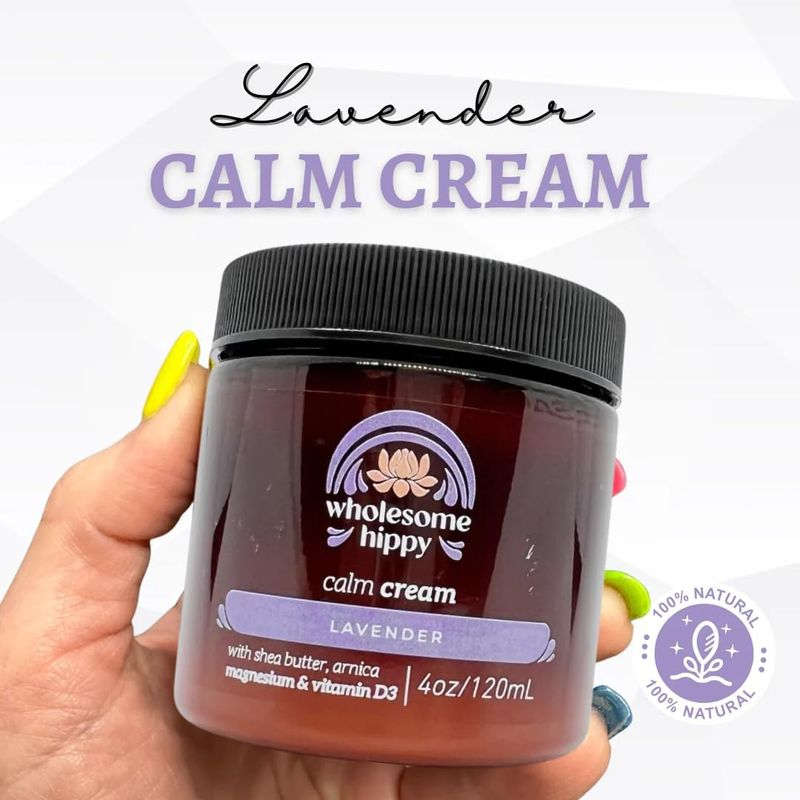 Wholesome Hippy Calm Cream, Arnica Magnesium & Vitamin D3 - (Lavender ...