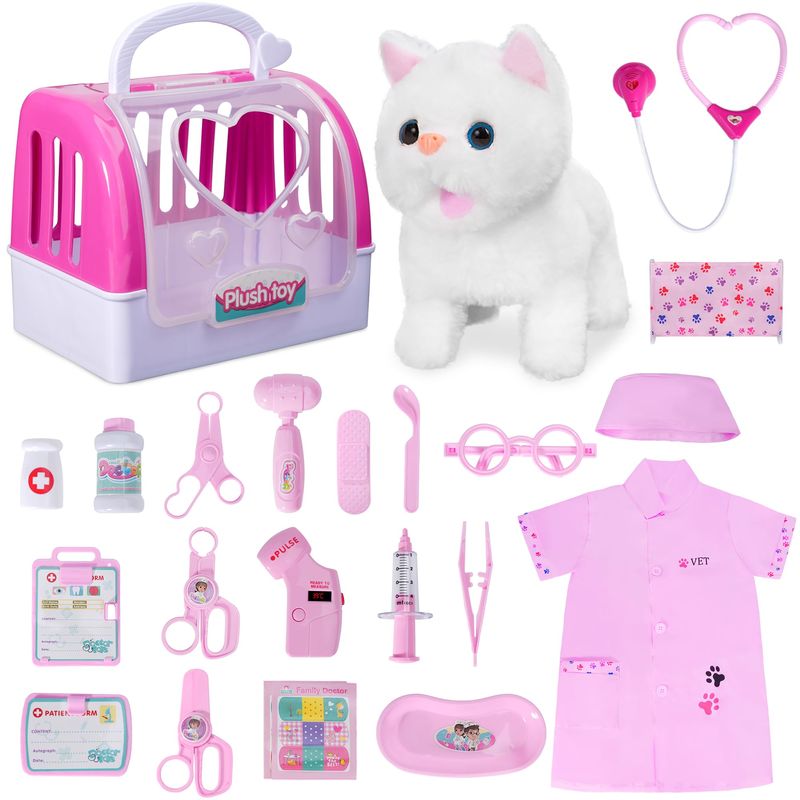 Doctor Kit for Girls -Vet Play Sets for Kids, Pretend Play Doctor Set ...