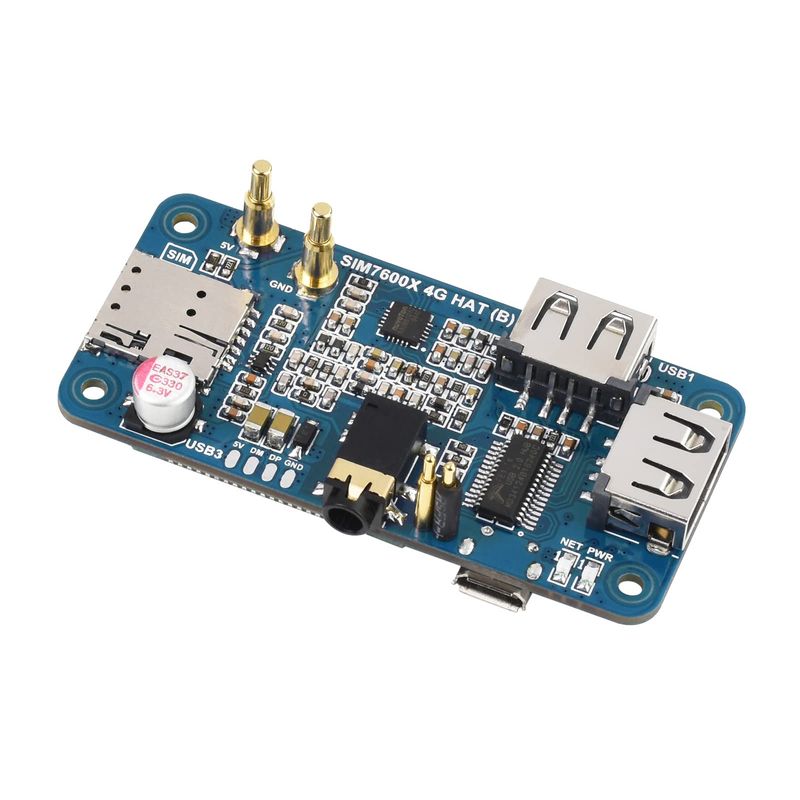 Waveshare SIM7600G-H 4G HAT, Global Band, Enabling LTE Cat-4 4G / 3G ...