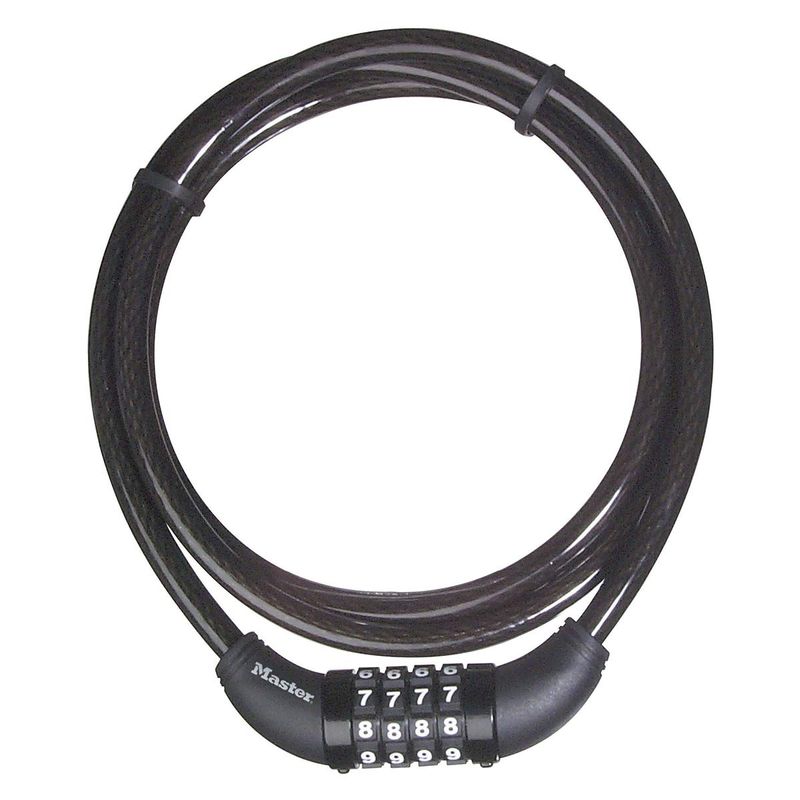 Master Lock 8119EURD Bike Cable Lock with Combination Lock, 1,5 m Cable ...