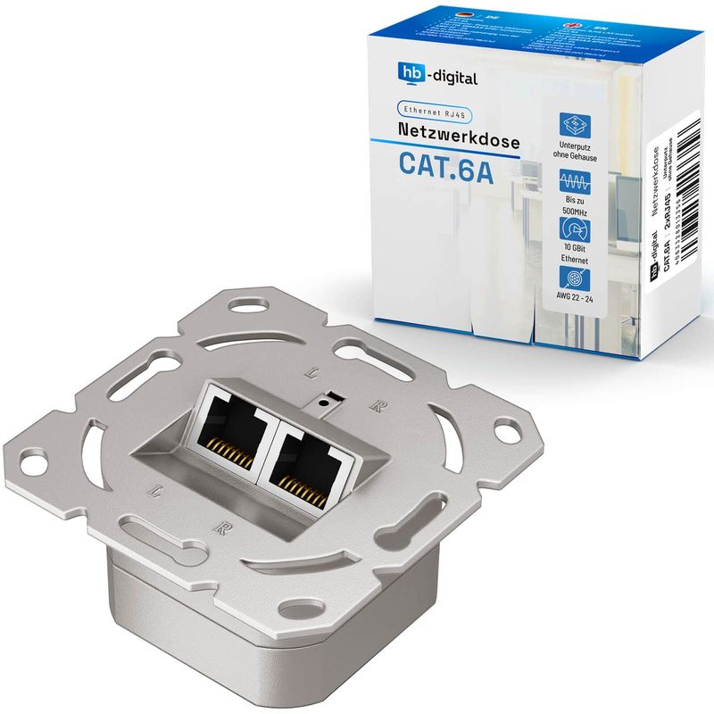 HB-DIGITAL 10x CAT 6a Network Socket, LAN Socket, Universal Junction ...