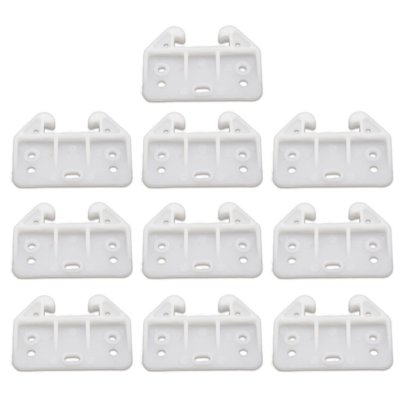 Joyangy Set of 10 White Plastic Drawer Guides, Sturdy Rear Drawer ...