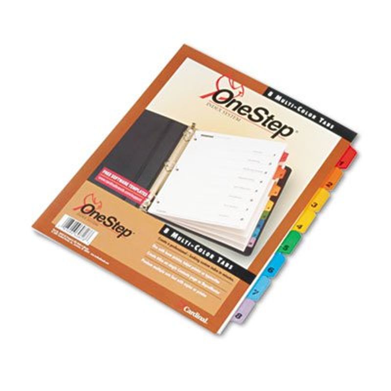 Cardinal Brands, Inc Products - One Step Index System, Numbered 1-8, 8 ...