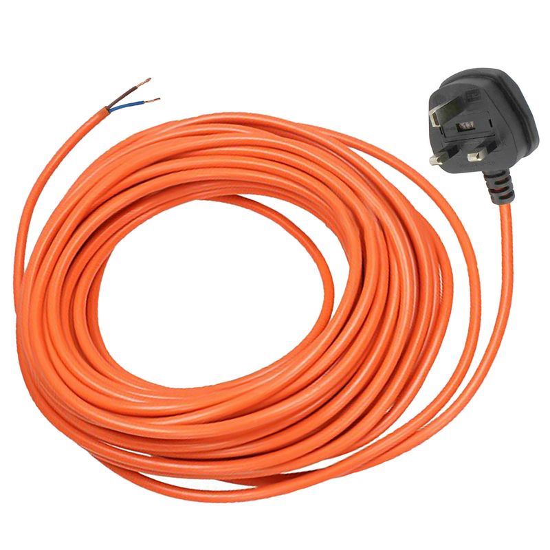 SPARES2GO Universal 12 Metre Cable & Lead Plug for Strimmers, Trimmers ...