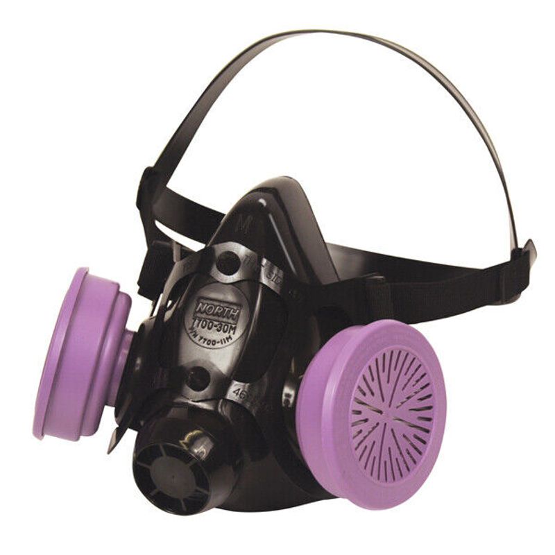 NORTH Reusable Half Face Respirator Facepiece Mask P100 Particulate ...