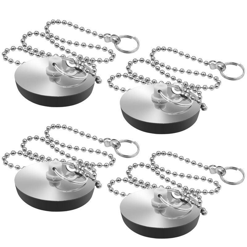 FIHODONE 4 PCS Sink Plug(42mm-46mm),Bath Plug with Stainless Hooks and ...
