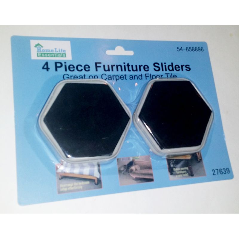HomeLife Essentials 4-Piece Hexagonal Felt Furniture Sliders for ...