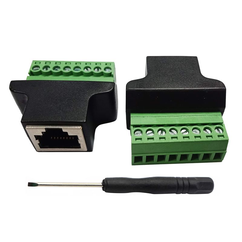 zdyCGTime RJ45 Female Plug to 8P 8C Female Bolt Screw Type terminals ...