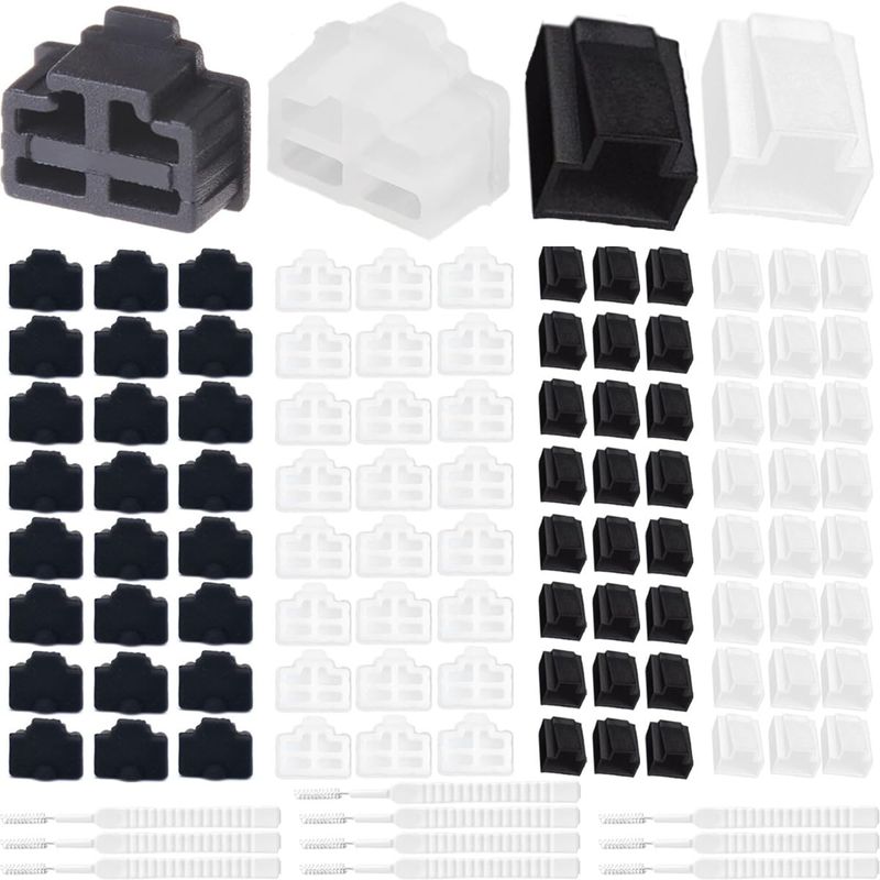 Xiatiaosann RJ45 Dust Cover Protector, Ethernet Hub Plug Protectors for ...