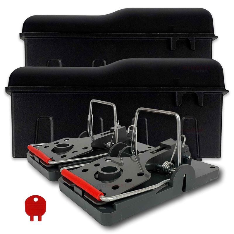 Roshield Rat Trap Killer Box - Easy to Set Safety Box for Home, Shed ...