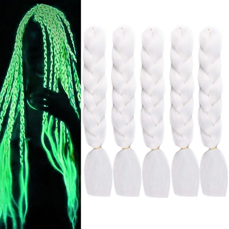 ItsUHair White Braiding Hair Kanekalon Box Braids Hair Extensions ...
