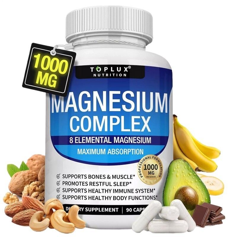 Magnesium Complex 1000mg Supplement – 7 Types Inclu 90 Capsules ...
