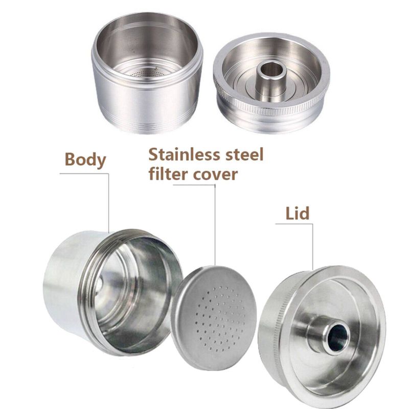 For Nespresso Espresso Illy Reusable Stainless Steel Coffee Capsule ...