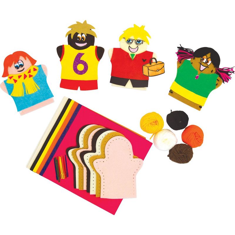 Springboard People Hand Puppets Kit - Puppet Making Kit for Children ...