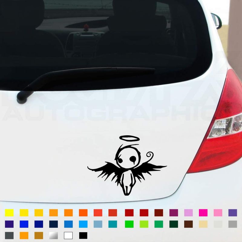 Gothic Fallen Angel of Death Sticker, Vinyl Decal Car Sticker, Car ...