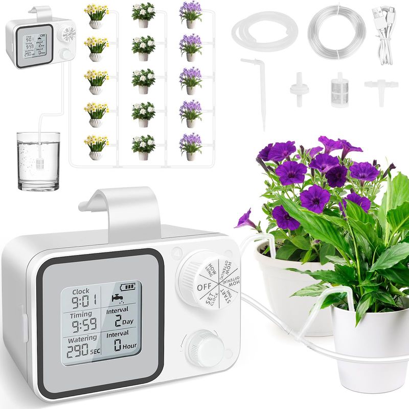 comeder Automatic Watering System, Indoor USB Plant Self Watering ...