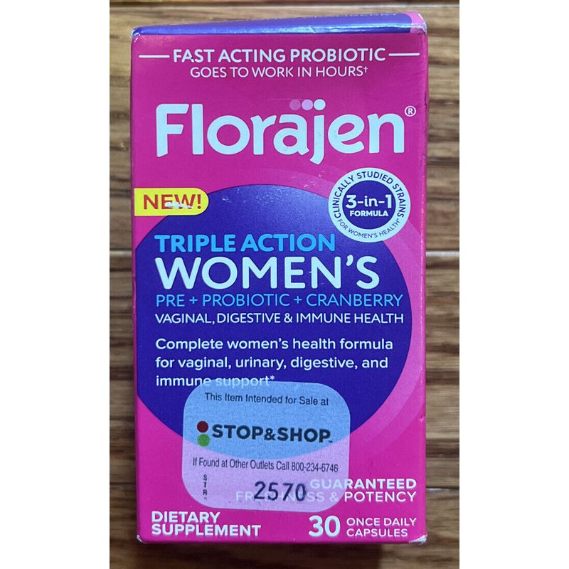 Florajen Triple Action Womens Probiotic 30 Capsules EXP 02/25 - Online ...