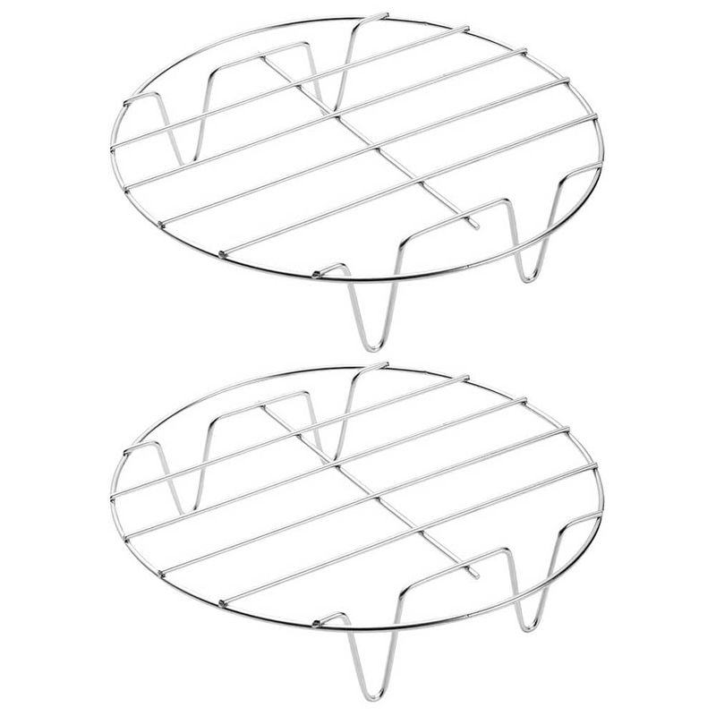 2 Pcs Round Cooking Rack 6 Inch Stainless Steel Cooling Steaming Rack ...