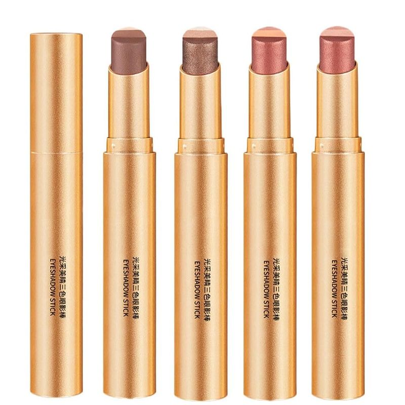 FOMIX Eyeshadow Pencil, Gradient 3 Color Eyeshadow Pen, Pearl Shiny ...