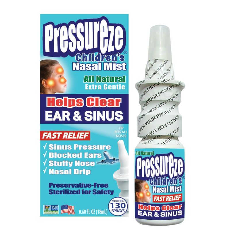 Pressureze All Natural Preservative-Free Sterile Nasal Spray for ...