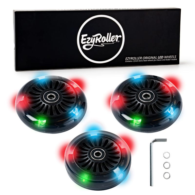 EzyRoller Replacement LED Wheels 96 mm Set of 2 Fits Classic, Drifter, or Drifter X - Online ...
