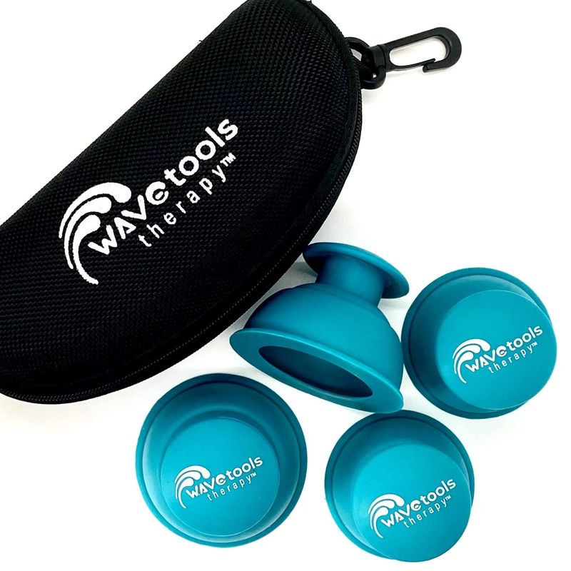 "Riptide" Sport Cupping set of 4 push cups in case by Wavetools Therapy ...