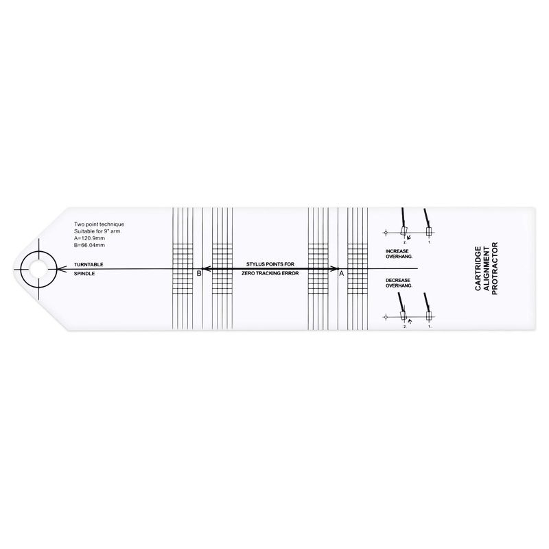 kwmobile Cartridge Alignment Protractor - Overhang Adjustment, Tracking ...