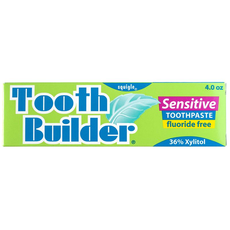 Squigle Tooth Builder Sensitive Toothpaste - 36% Natural Xylitol, SLS ...
