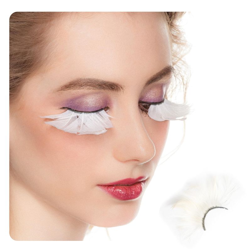 Dorisue White halloween lashes Peacock feather eyelashes The White ...