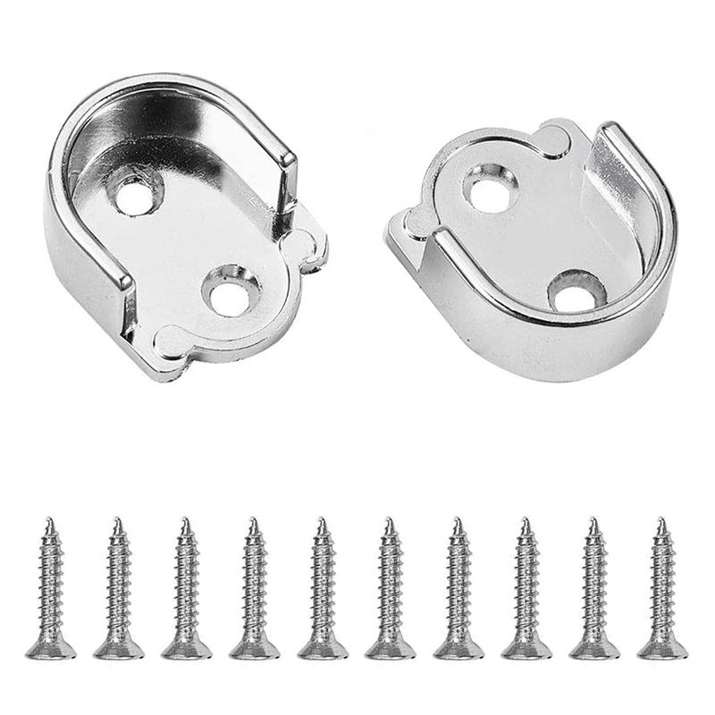 INCREWAY 2 Pieces 25mm Dia Zinc Alloy Rods Holders, Wall Mounted ...