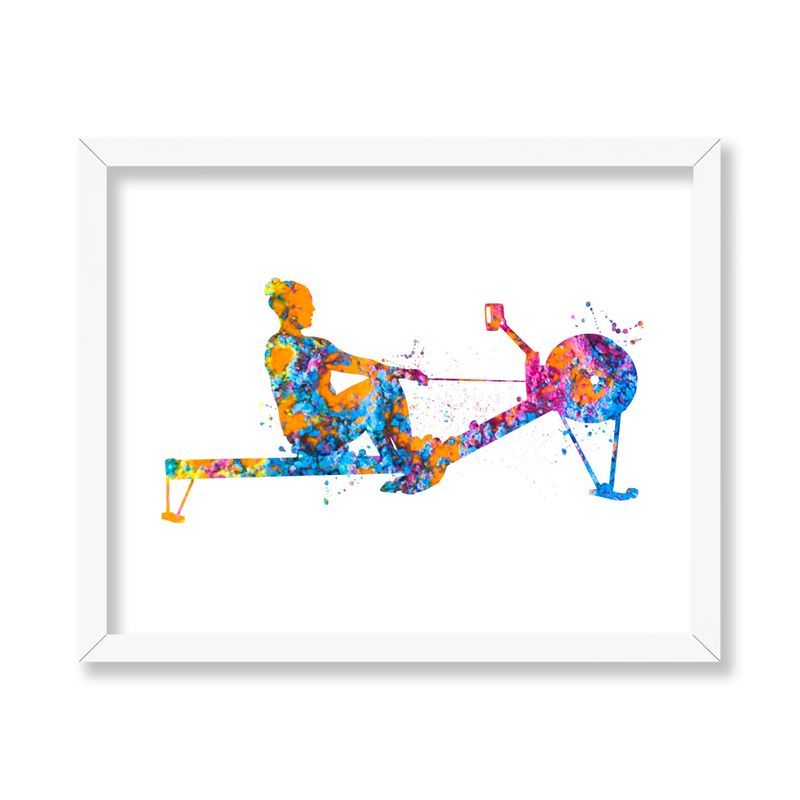 Monem Art Sports Poster - Rowing Print - Fitness Art - Rowing Machine ...