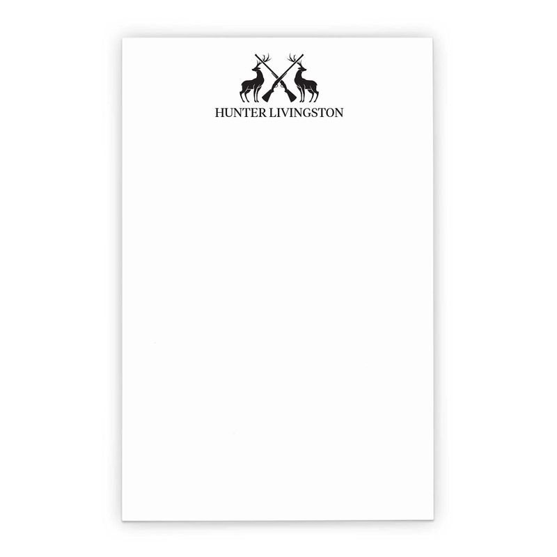 Deer Hunter Notepad Set, Personalized Notepad for Men or Women ...