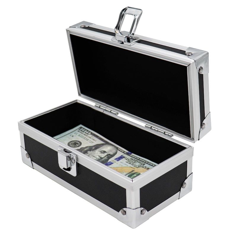 Lockable Cash Box, Aluminium Alloy Money Box for Cash, Money Holder ...