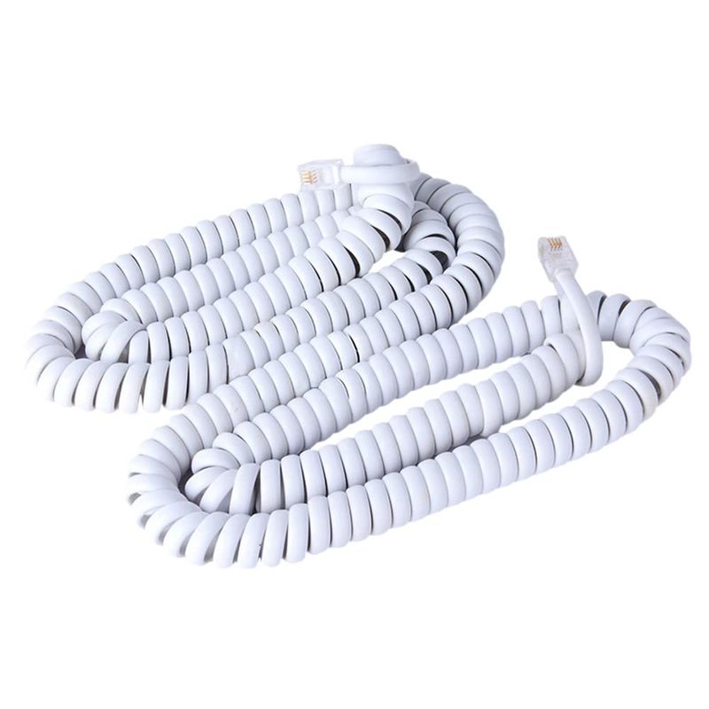 Trisonic 25 FT White Telephone Handset Cord, Standard - EveryMarket
