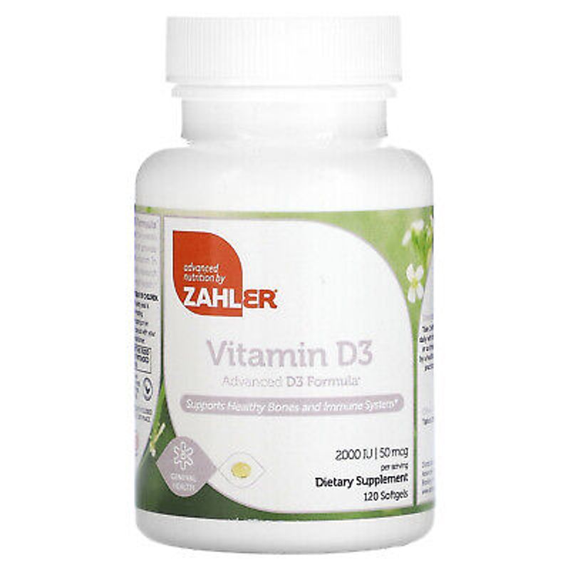 Vitamin D3, Advanced D3 Formula, 50 mcg (2,000 IU), 120 Softgels ...
