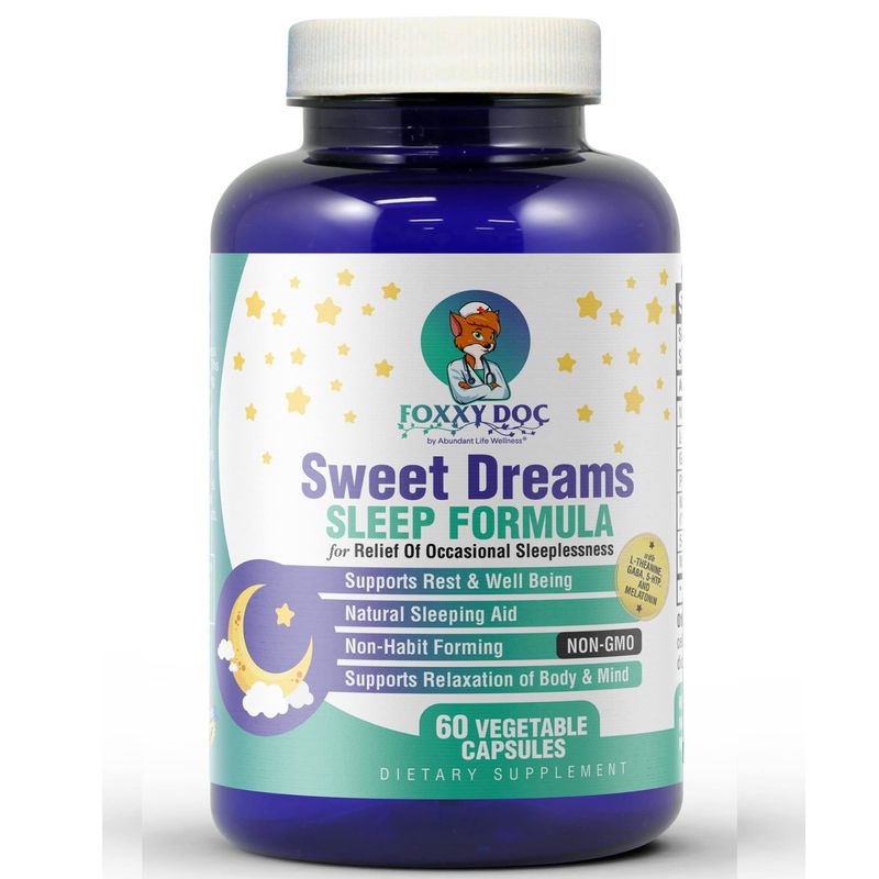 Dr. Valerie Nelson Melatonin Sleep Supplement with GABA, 5-HTP, L ...