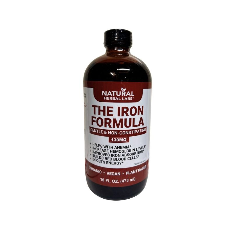 The IRON Formula By Natural Herbal Labs, Plant-Based. Boosts Energy 16 ...