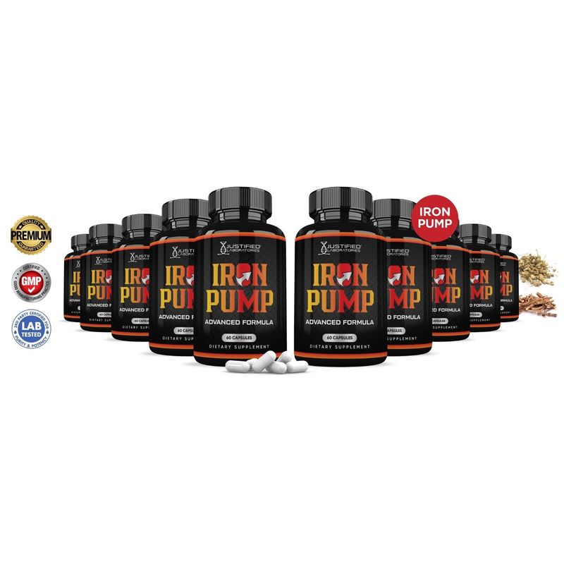Iron Pump for Men Advanced Formula 1484MG Pills Vitamin Supplement 10 ...