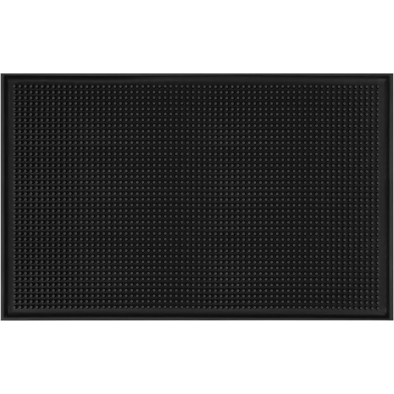 Black Rubber Bar Mat Set of 1 (18x12 Inches) | Drying, Durable, and ...