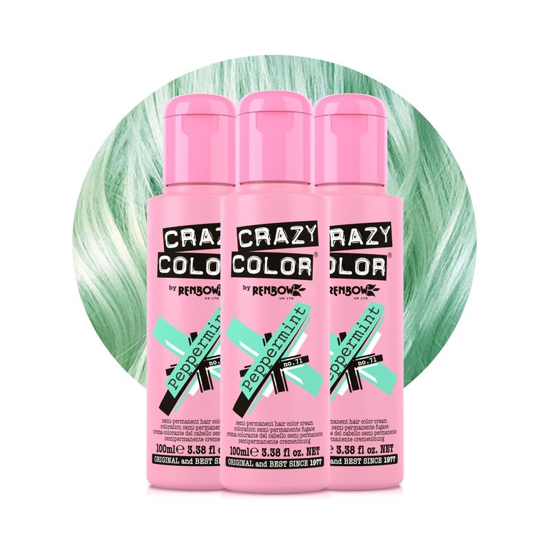 Crazy Color Pastel Peppermint Semi-Permanent Trio Hair Dye. Highly ...
