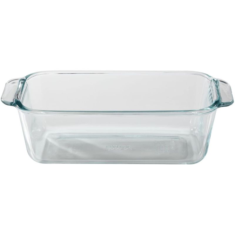Pyrex Basics 1.5qt Loaf Dish, 1.5 Quart, Clear - Single Loaf Pan ...