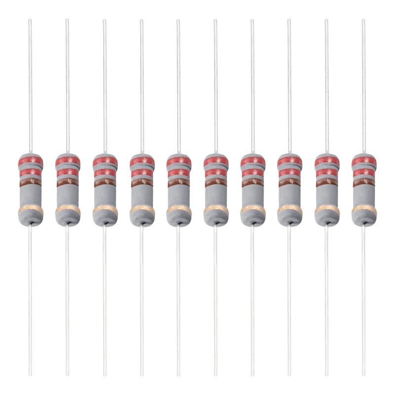 YOKIVE 100Stk Kohlenstoff Schichtwiderstand 1W 220 Ohm 5% Toleranzen ...