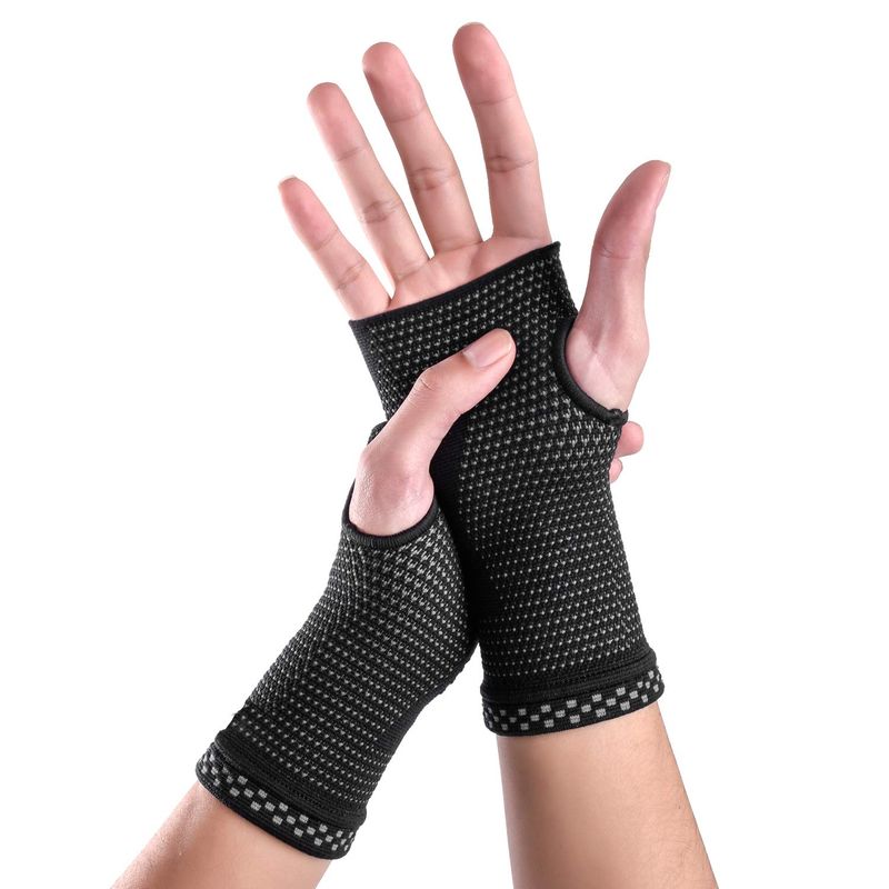ABYON Wrist Supports 2 Pack, Wrist Brace Compression Sleeves for Left ...