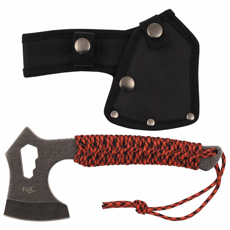 MFH Tomahawk, Redrope Stonewashed Camping Axt Outdoor-Axt mit Etui Beil Survivalaxt Handaxt LARP ...